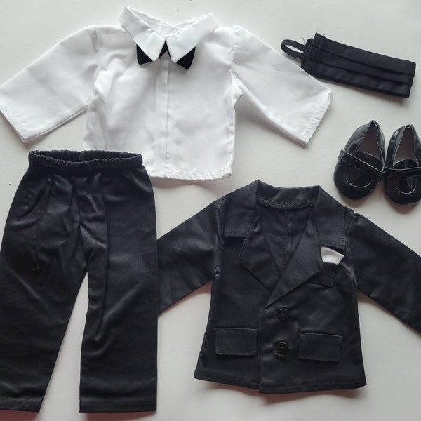 Tuxedo - 5 Piece Tuxedo Set for 18 Inch Dolls - Jacket, Pants, Belt ...