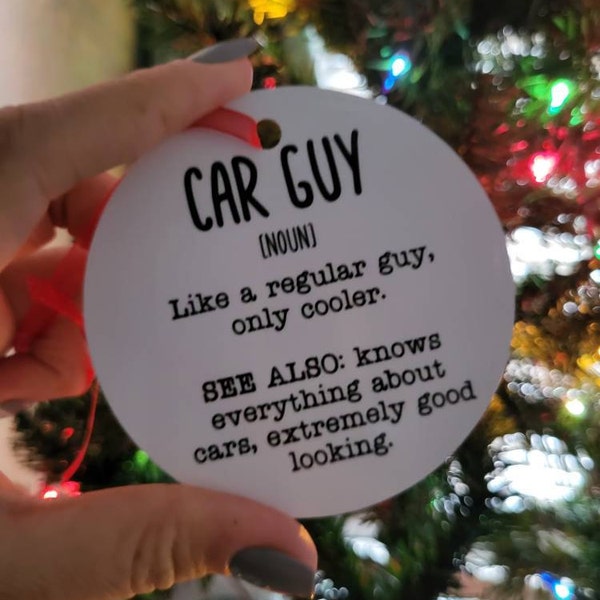 Car Guy Gift, Car Guy Ornament Personalized, Mechanic Ornament, Car ...