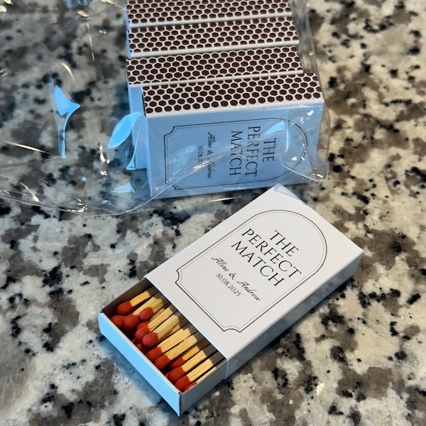 Custom Matchbooks/wedding Match Favors/a Perfect Match Matches With ...