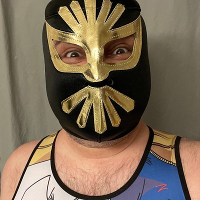 BLACK SHADOW Lucha Libre Wrestling Mask adult Size Brand New Black - Etsy