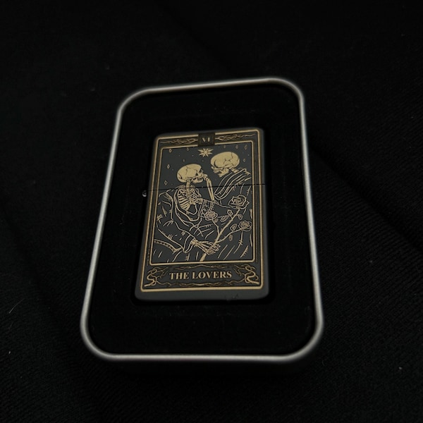 Wheel of Fortune Tarot Card Lighter, Engraved Lighter, Tarot Card ...