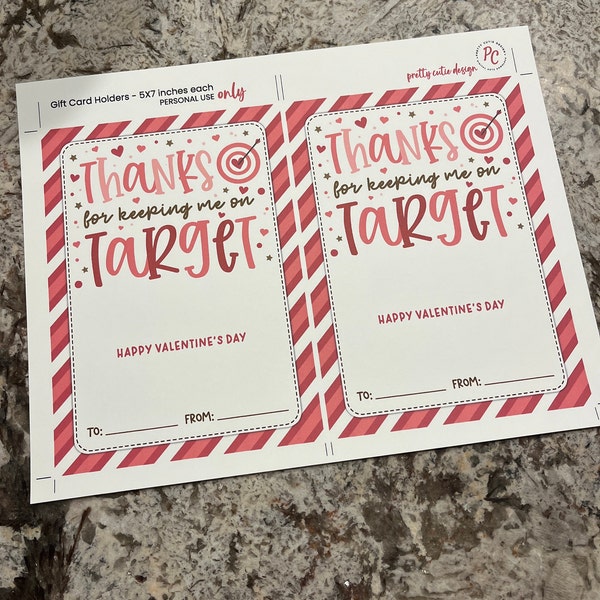 Thanks for Keeping Me on Target, Valentines Day Teacher Greeting Card ...