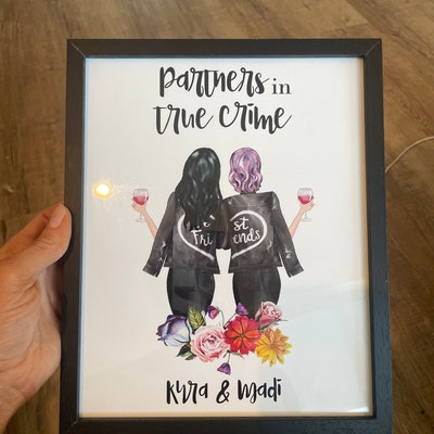 Partners in Crime, Best Friend Print, Personalized Best Friend Picture ...