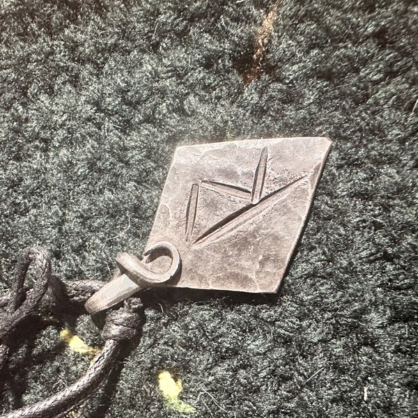 Forged Iron Raido Rad Rune Viking Amulet Runic Nordic Pendant Talisman ...
