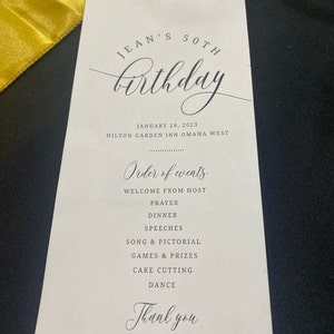 Birthday Program Template, Rose Gold Birthday Party, Editable Program ...