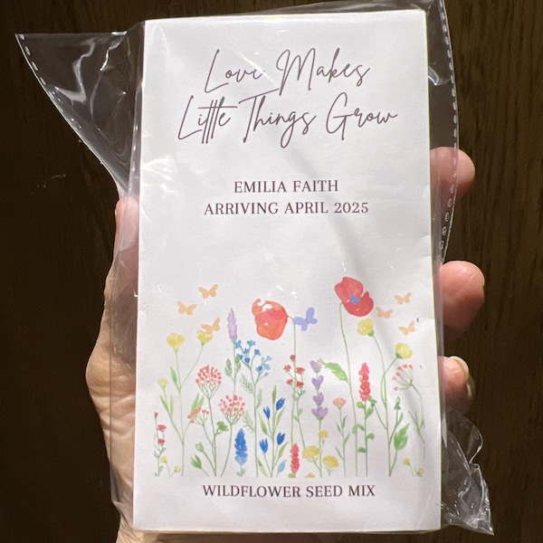 Personalized Wildflower Seed Packet Favors, Wedding Seed Packet, Custom ...