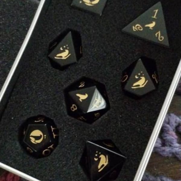 Crow D20 Dice | Raven Dice | Crow and Moon | Dungeons & Dragons | DND ...