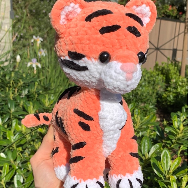 Niko Tiger Crochet Pattern, Tiger Amigurumi Pattern, 4 Leg Tiger ...