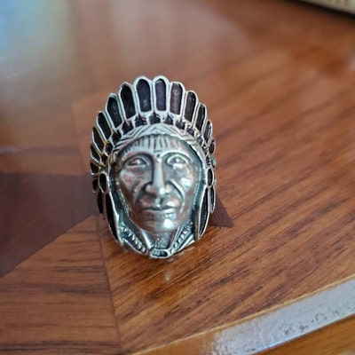 Chief Manitou 925 Sterling Silver Indian Ring Handmade Ring - Etsy