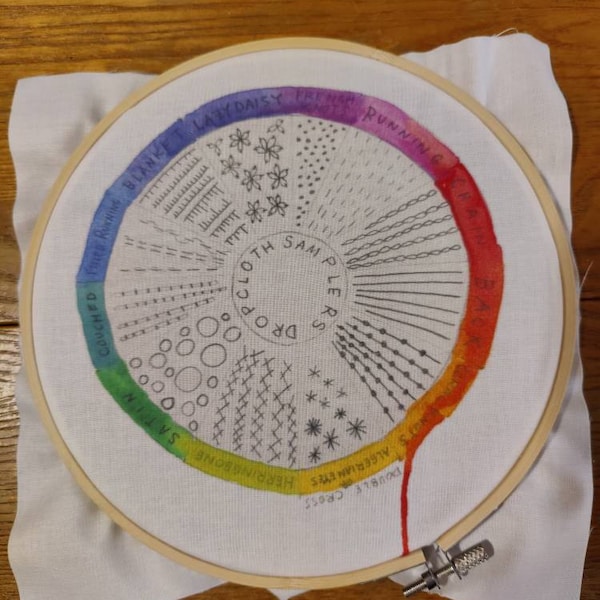 Color Wheel Embroidery Sampler by Dropcloth - Etsy