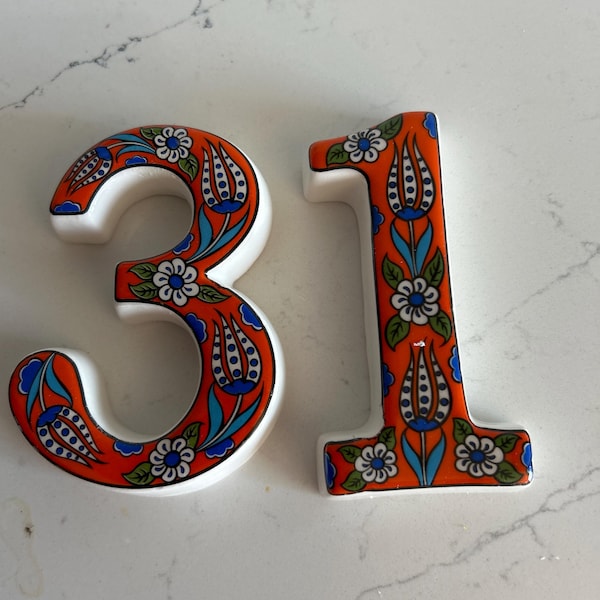 Exquisite Handmade Turkish Ceramic House Numbers, Ceramic Address ...
