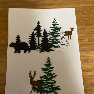 Tree Die Cuts//collage Trees//art Journal Trees//handmade Die Cuts Pack ...