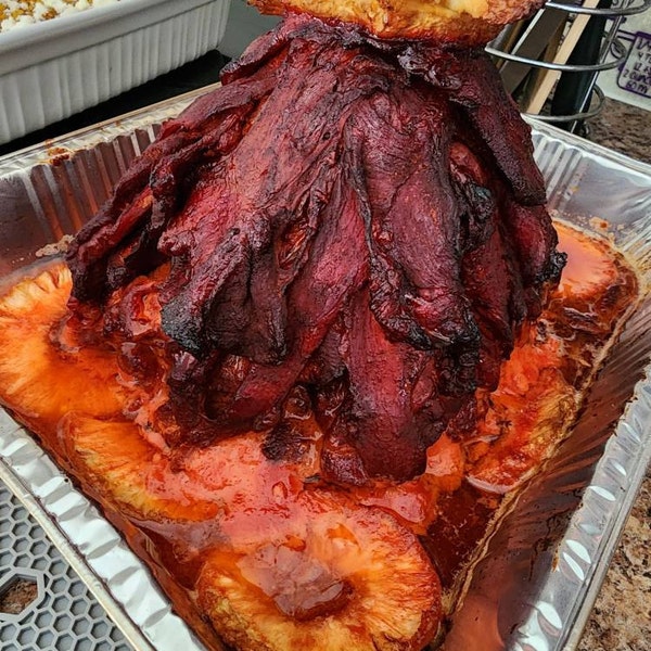 The Cowboy Spike - Vertical BBQ Skewer, Threaded Stainless Steel Plate ...