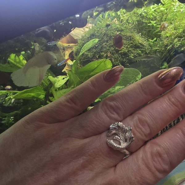 Betta Fish Women's Silver Ring - Etsy