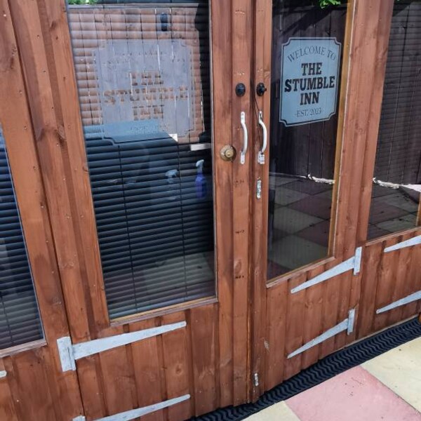 Window Bar Sticker Frosted Glass Sign Vinyl Home Cocktail Beer Fridge ...