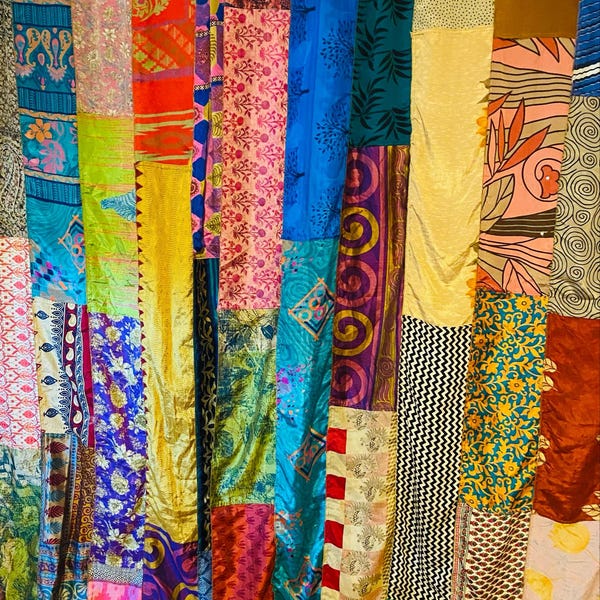 Handmade Curtains, Recycled Vintage Curtains, Boho Style, Ethical ...