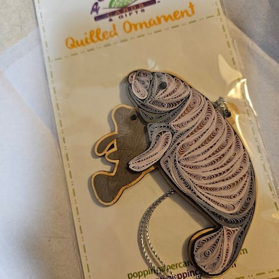 Manatee Card, Quilling Greeting Card, Handmade Greeting Card, Quilling ...