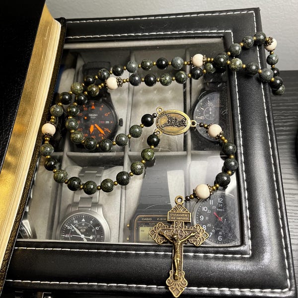 Mahogany Wood Bead Chaplet of Seven Sorrows of Blessed Virgin Mary, Our ...