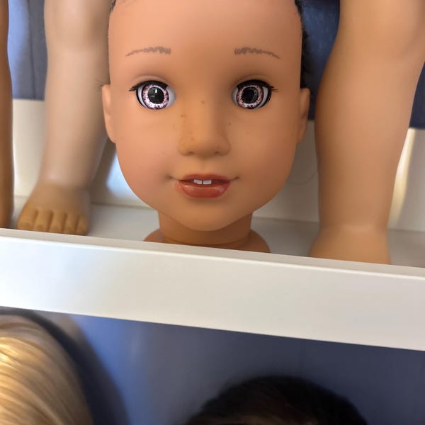 Smart Doll Glass Open and Close Eyes Rainbow Blinking Doll Eyes Fits ...