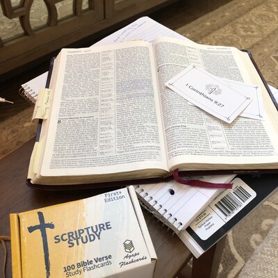 Agape Flashcards: Scripture Study 100 Bible Verse Study Flashcards - Etsy
