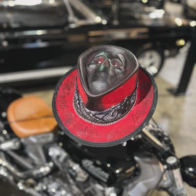 Vintage Rare Hat, High Bowler Western Cowboy Distressed.1 Stock 55cm - Etsy