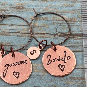 SET of TWO Mr & Mrs Glass Charms Wedding Glass Charms Bride - Etsy