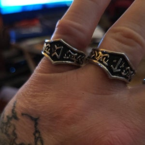 Viking Rune Ring Your Choice of Rune Symbol Adjustable US Sizes 9-13 ...