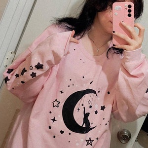 Fluffy Pastel Goth Bunny Ear Hoodie Yami Kawaii Rabbit Hoody Creepy ...