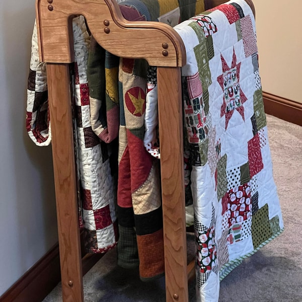 Oak Quilt Rack, Golden Oak Stain, 29 Colors Available - Etsy