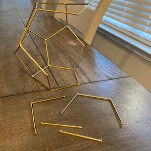 Flat Gold Collapsible Rectangle Stand Metal Geometric | Etsy