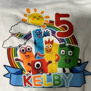 Number Inspired Birthday Shirt, 1-10 Number Theme Party, Personalized ...