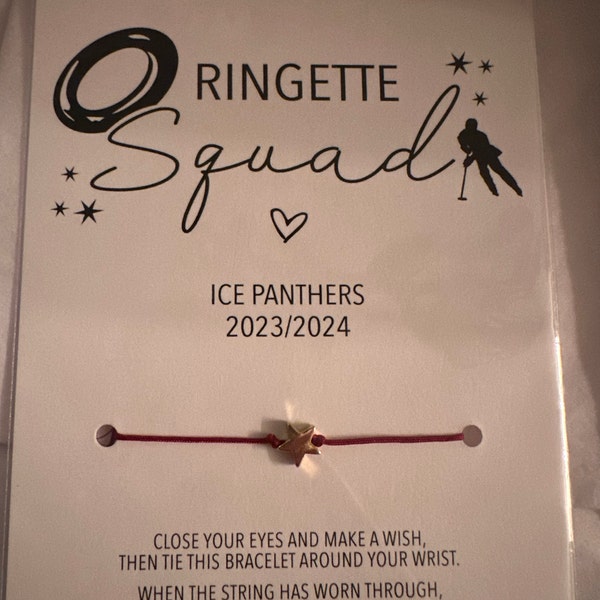 Ringette Team Gifts, Make A Wish Bracelet, Girls Ringette Gifts ...