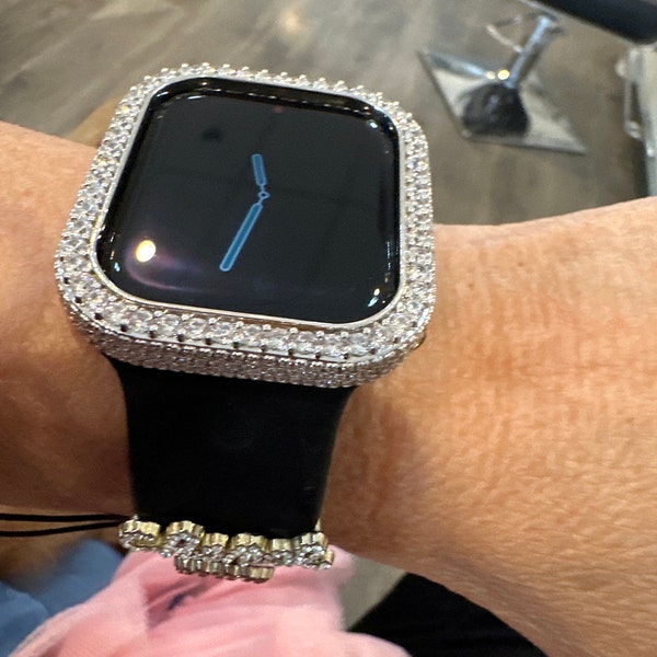 Ultra 49mm Apple Watch Cover Silver Lab Diamond Bezel, Metal Iwatch ...