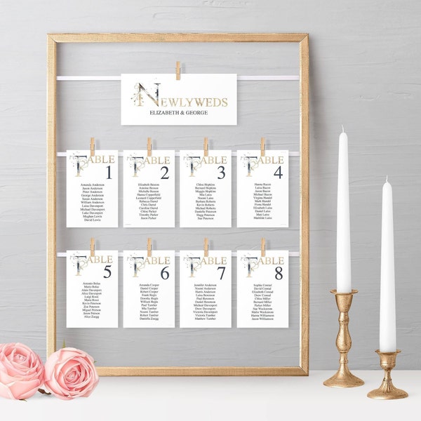Wedding Table Plan Mockup / Seating Plan Mockup / Mockup for Printables ...