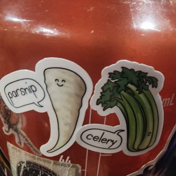 Cute Brussels Sprout Stickers, Set of 2 Happy Garden Vegetable Marker ...