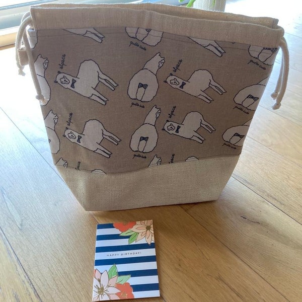 Knitting Organizer Knitting Project Bag Money Tree Print Knit Bowl ...