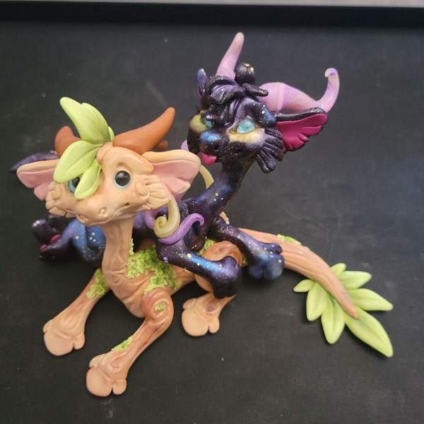 Color Wheel Polymer Clay Mini-dragons - Etsy