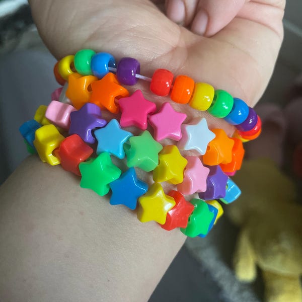 LGBTQ+ Pride Kandi Star Bracelets - Now With More Options!! - Etsy