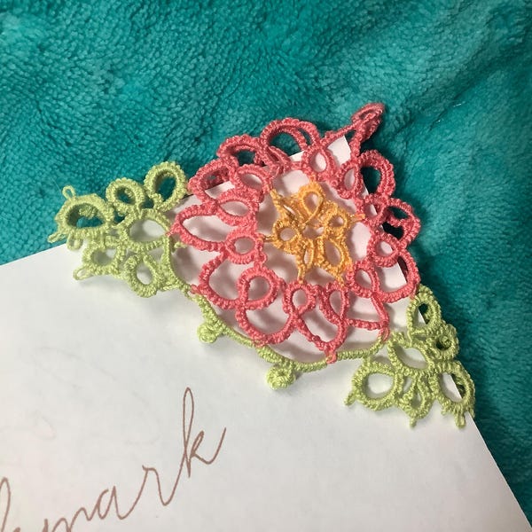 Corner Bookmark Lace Tatting Tutorial With Diagram and Written ...