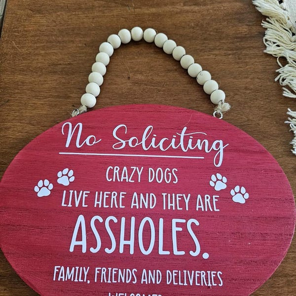 No Soliciting Sign, No Sales Front Door Sign, No Solicitors Front Porch ...