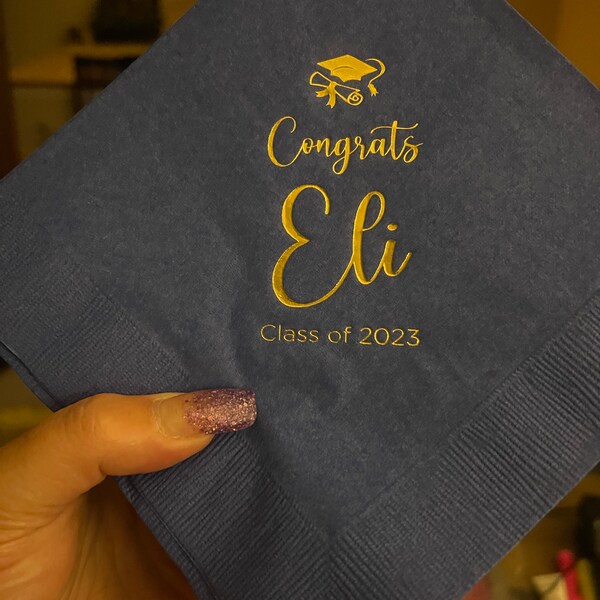Personalized Napkins Graduation Ceremony Party Printed Custom Napkins ...