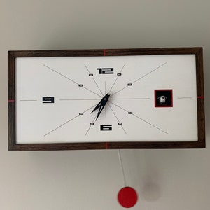 Retro Cuckoo Clock Red Dial and White Numbers | Etsy