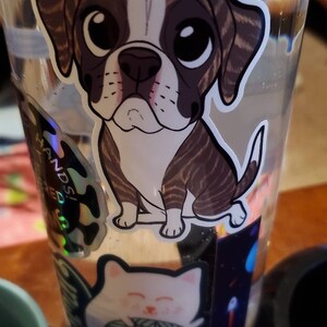 Boxer Dog Sticker Chibi Puppy Dog Vinyl Hand Drawn | Etsy