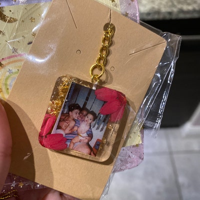 Resin Photo Keychain Photo Keychain Keychain With Photo Custom Photo ...