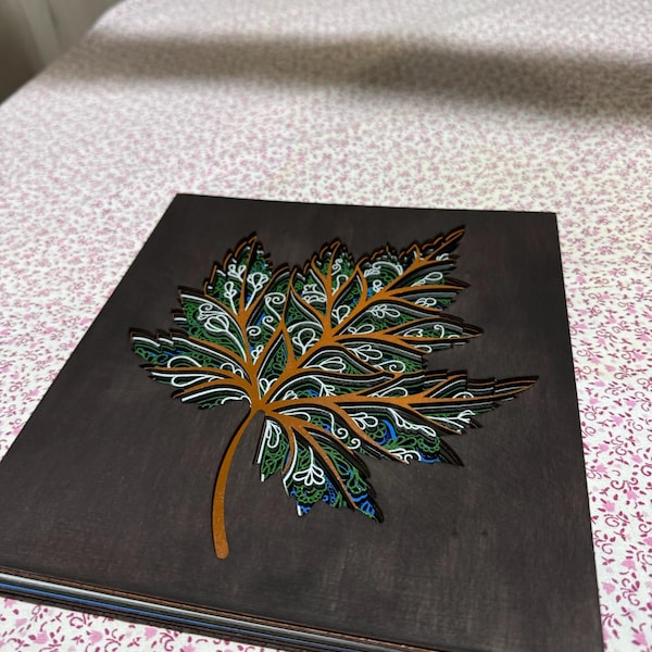 Maple Leaf – 3D Laser Cut Wall Art SVG | Intricate Botanical Leaf ...