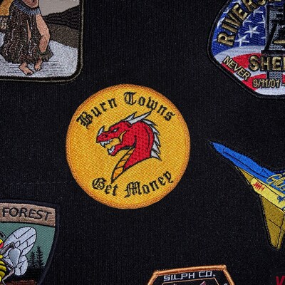 Burn Towns Get Money Patch, Fully Embroidered D20 Emblem, Dnd Badge ...