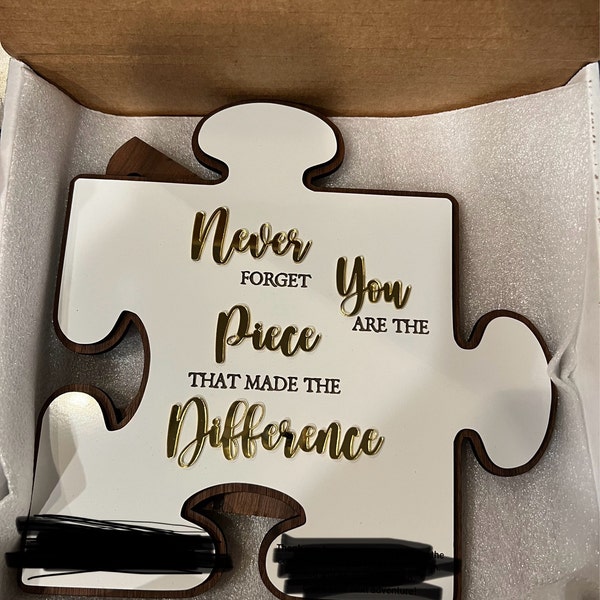 Personalized Retirement Puzzle Piece Gift: Engraved Farewell Present - Etsy