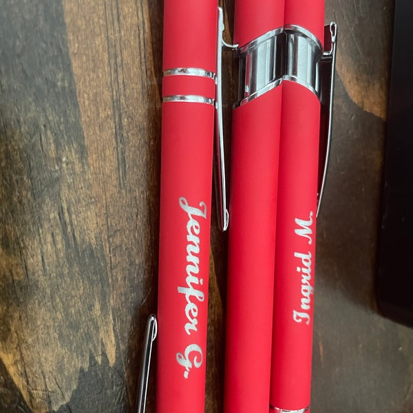 Personalized Luxurious Soft Touch Rose Gold Pen, Rubberized Soft Touch Ballpoint Pen, Fancy ...