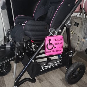 Treat as Wheelchair Sign Disabled Buggy Tag Wheelchair Pram - Etsy