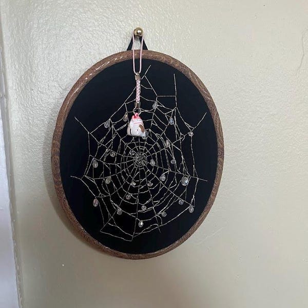 PDF + Video Tutorial - Spiderweb With Dew Drops Embroidery - Etsy